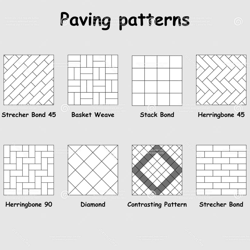 Paver Patterns With 4 Different Sizes